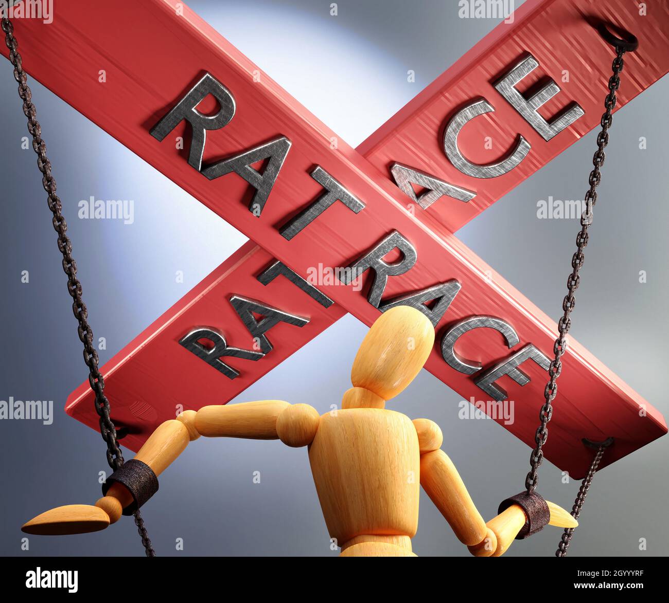 Rattenrassenkontrolle, Macht, Autorität und Manipulation symbolisiert ...