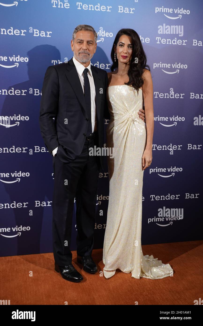 George Clooney und seine Frau Amal im Nomad Hotel, London während eines Fotoanrufs für die ...