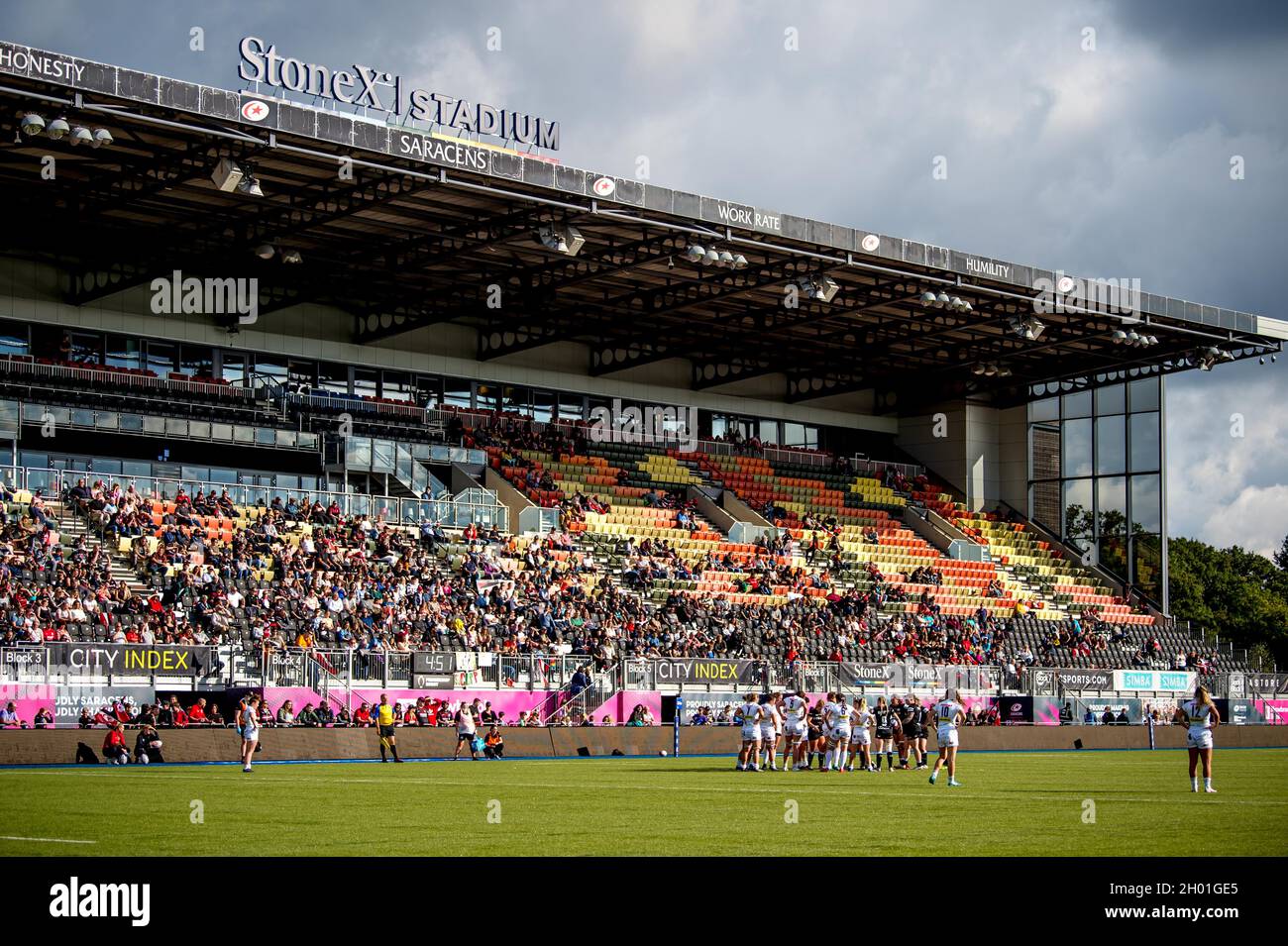 London, Großbritannien. Oktober 2021. Das StoneX Stadium, in dem am 10 ...