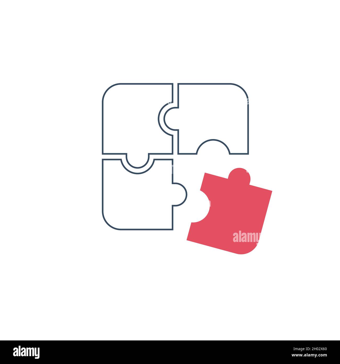 Four jigsaw puzzle pieces on -Fotos und -Bildmaterial in hoher ...