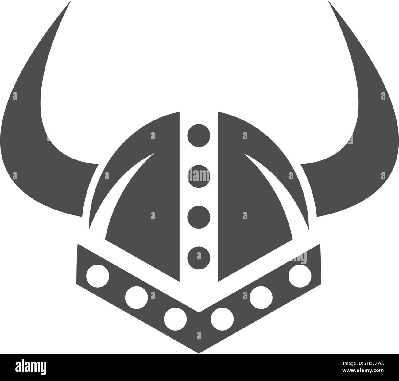 Vorlage für Wikinger-Helm-Logo Stock-Vektorgrafik - Alamy