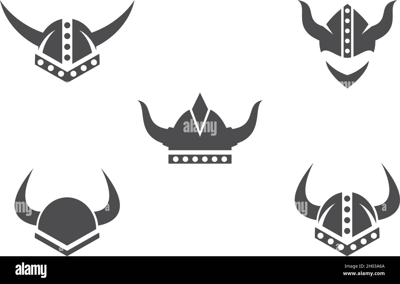 Vorlage für Wikinger-Helm-Logo Stock-Vektorgrafik - Alamy