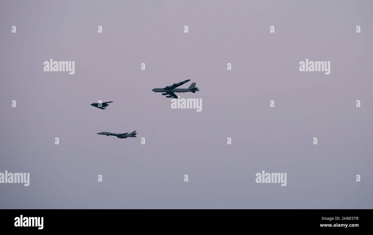 Ein Flugzeug der B-1B Lancer, der Luftwaffenstützpunkt Ellsworth, S.D ...