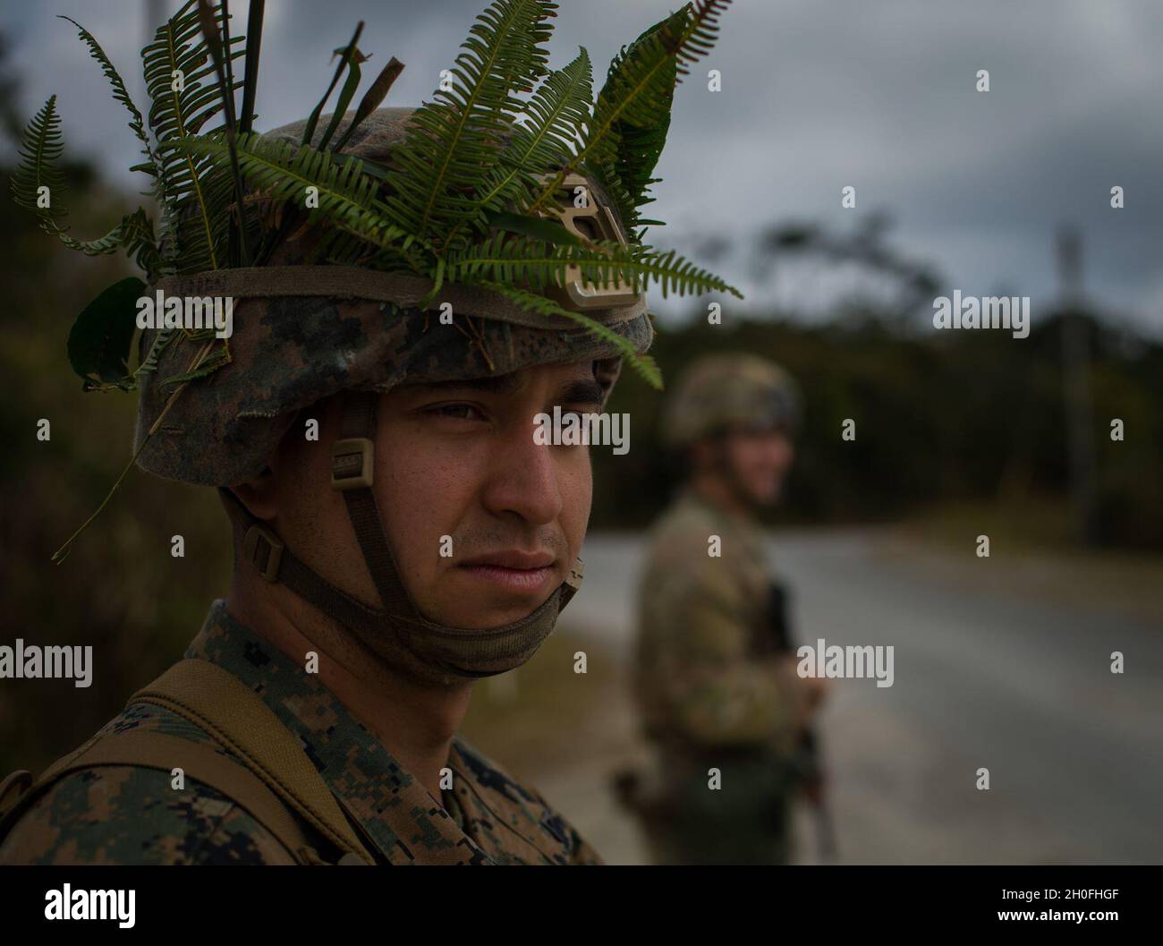 U.S. Marine Corps Lance CPL. Stephen Garza, ein Amphibienfahrzeug ...
