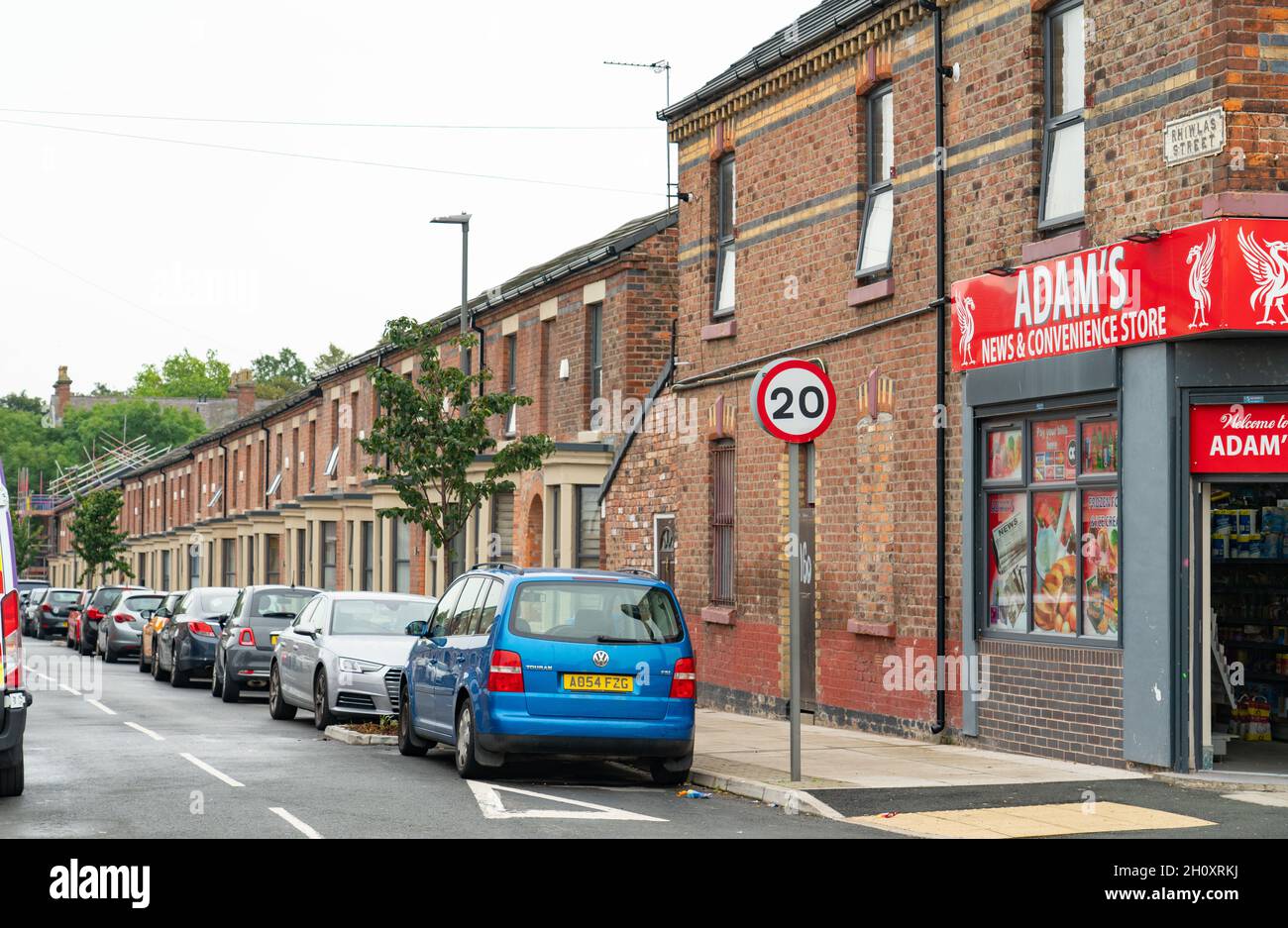 Rhiwlas Street, Toxteth, Liverpool 8, eine von vielen „walisischen ...