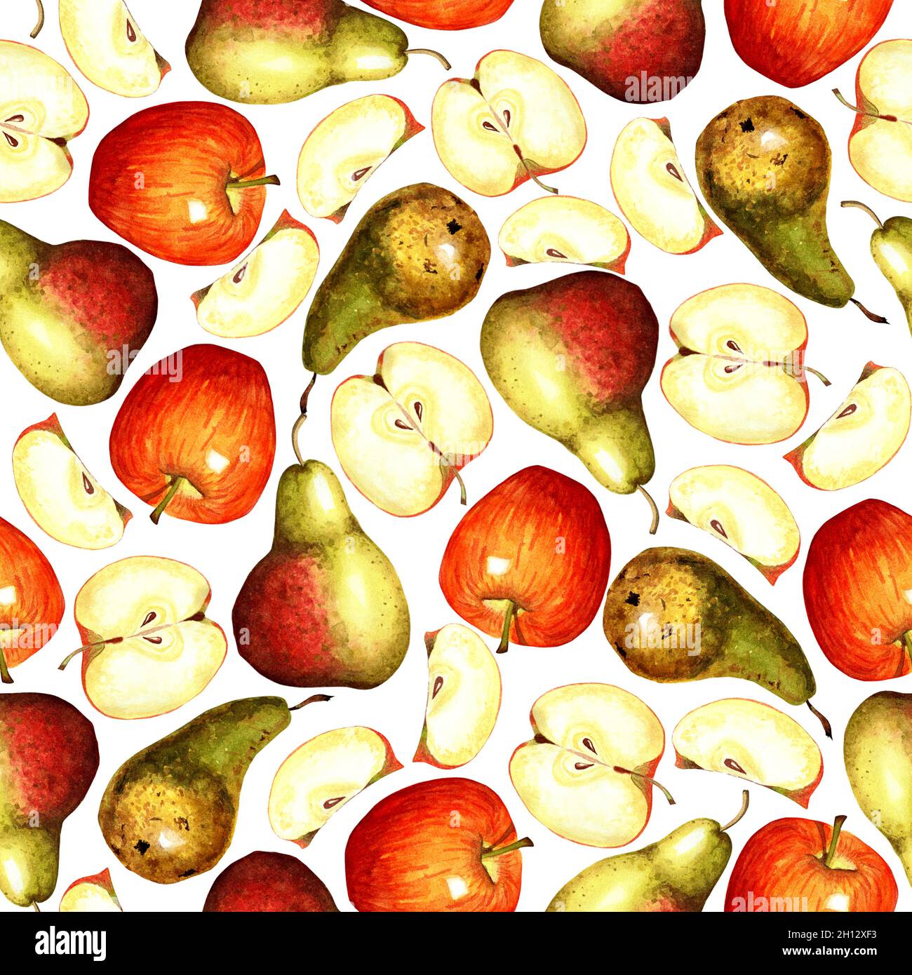 Aquarell apfel und birne -Fotos und -Bildmaterial in hoher Auflösung ...