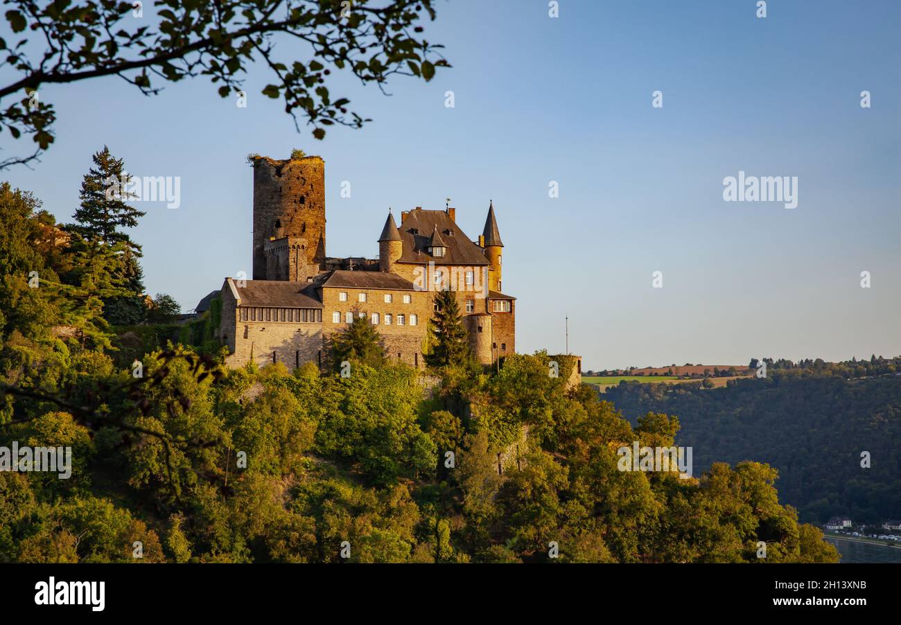 Schloss Katz, romantische Orte am Rhein Stockfotografie - Alamy