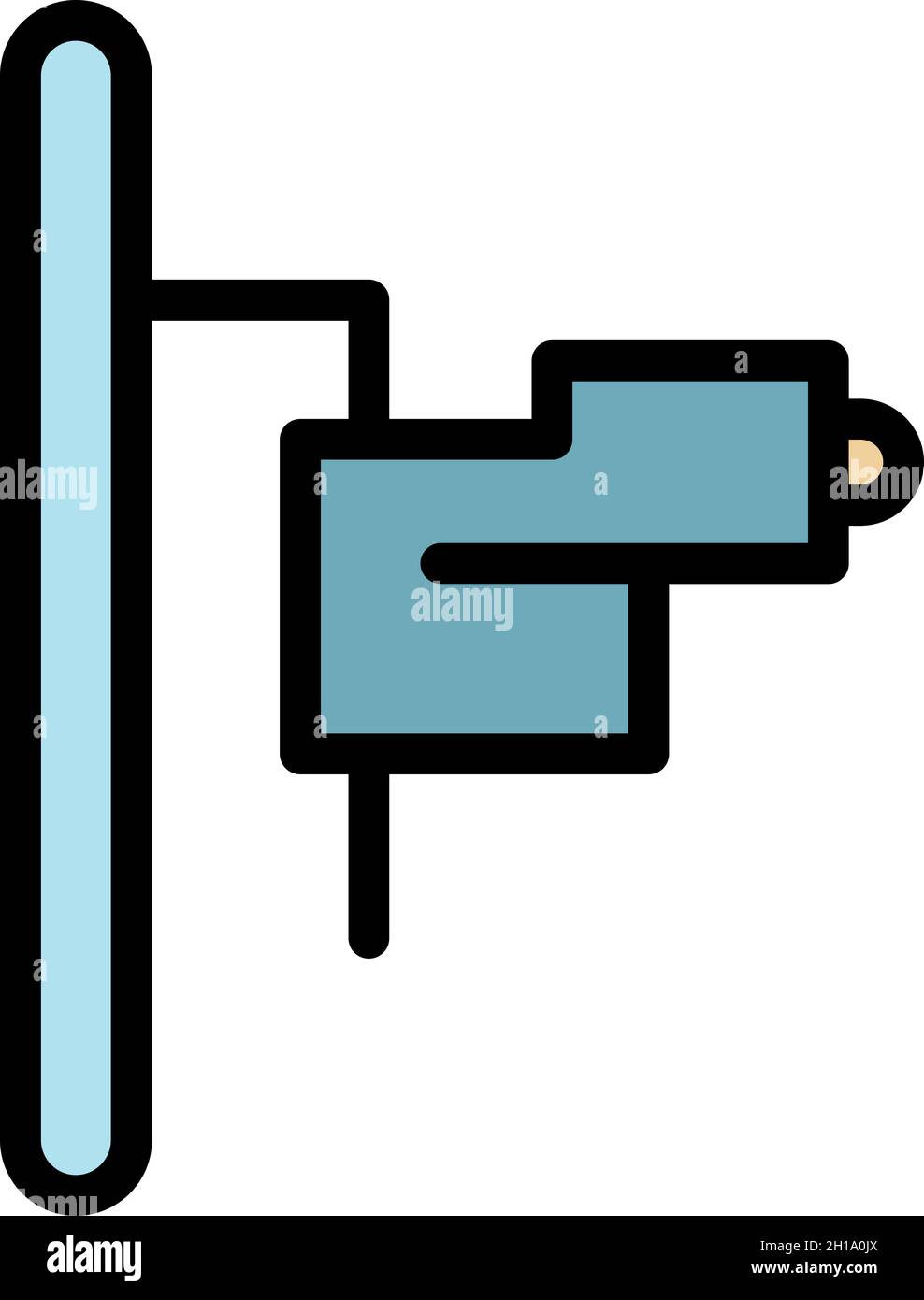 Refraktometer-Symbol. Kontur Refraktometer Vektor Symbol Farbe flach ...
