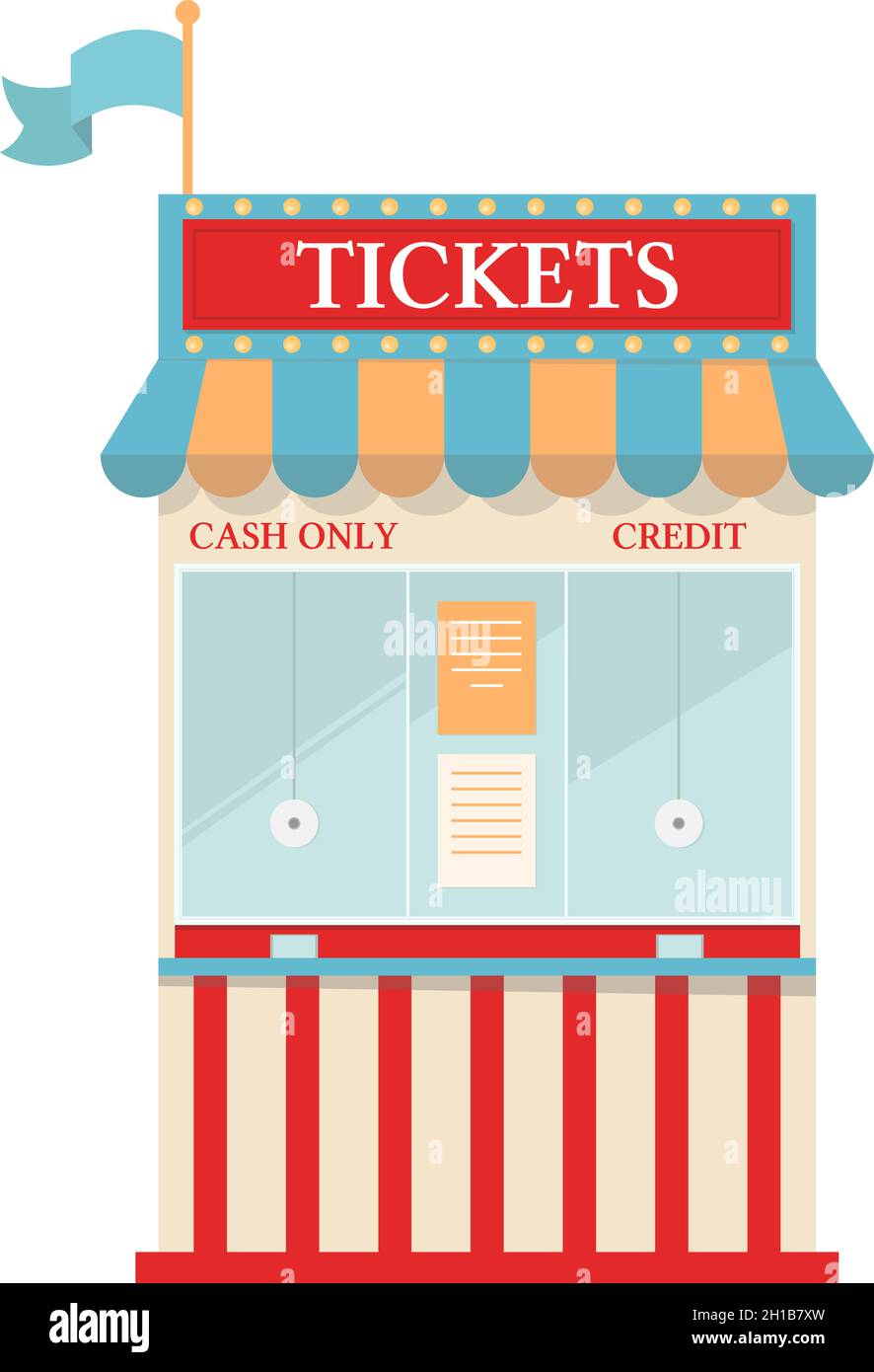 Der Informationsstand für den Karneval ist auf weißem Hintergrund ...