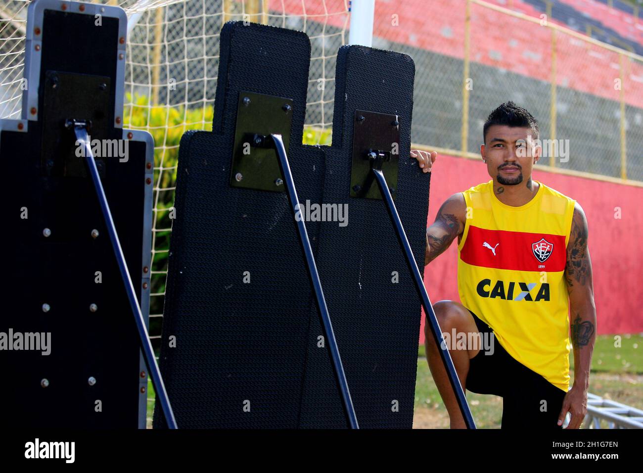 salvador, bahia / brasilien - 20. januar 2017: Kieza, der Vordente der ...