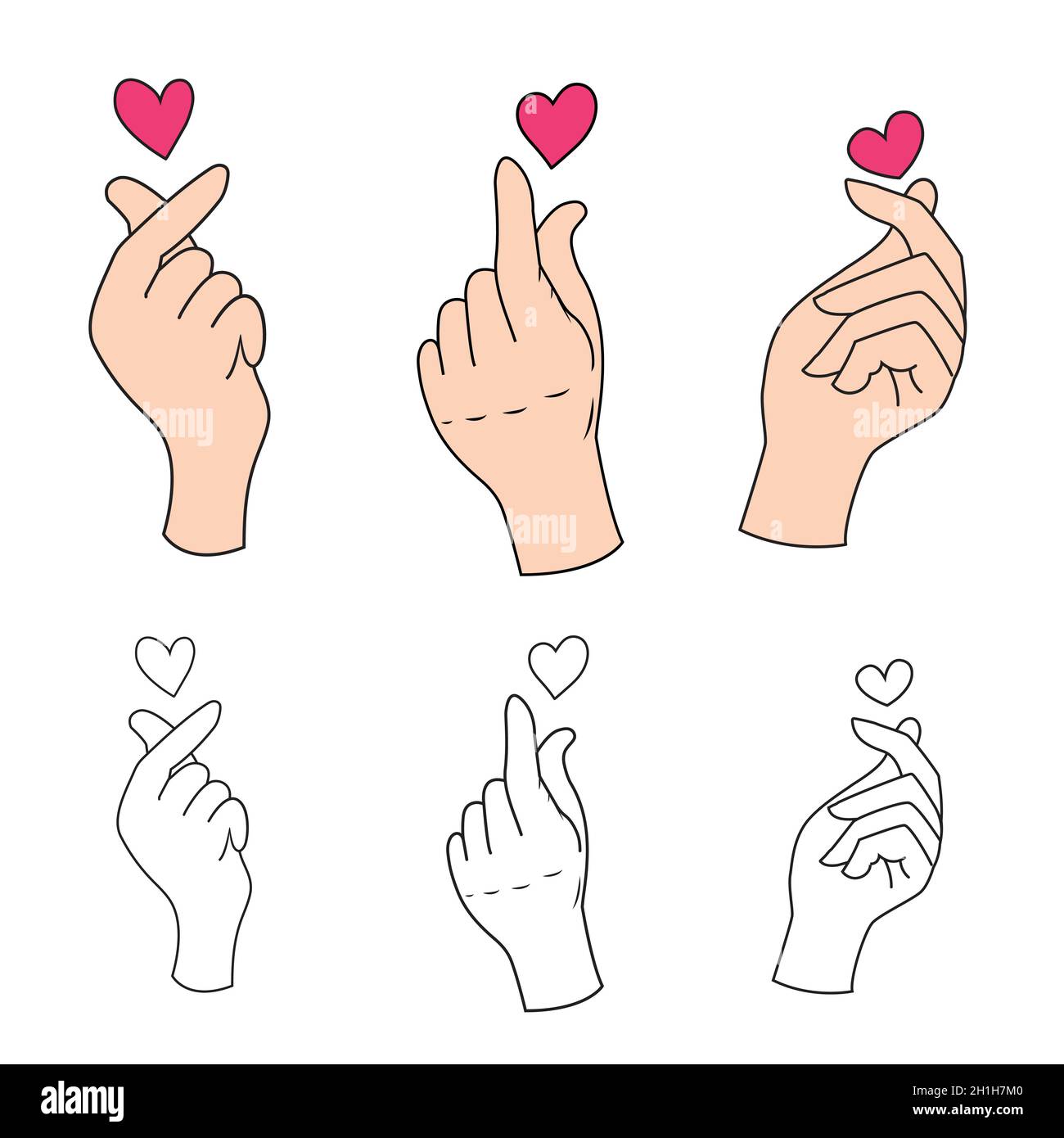 Ich liebe dich fingerzeichen Stock-Vektorgrafiken kaufen - Alamy