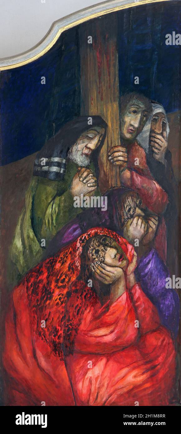 Maria Magdalena, der heilige Josef von Arimathea, der heilige Johannes der Evangelist und ...