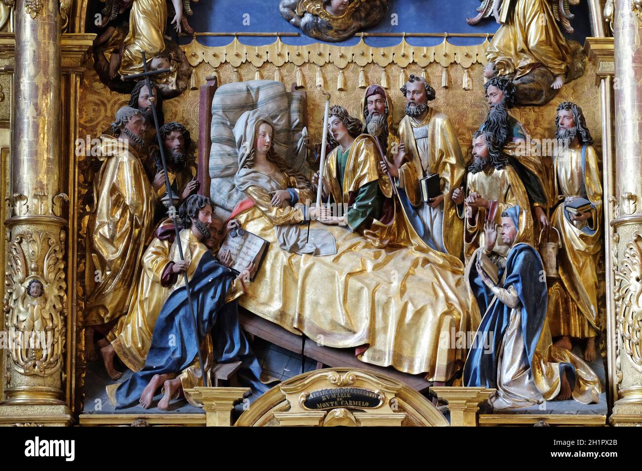 Der Tod der Jungfrau Maria, der Himmelfahrt der Jungfrau Maria Altar in ...