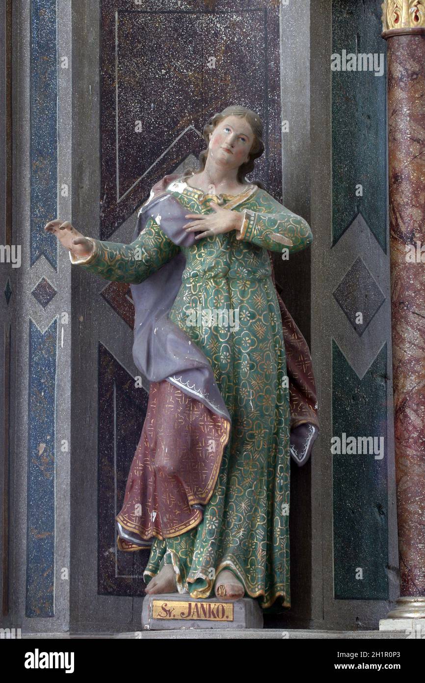 Saint John, Statue auf dem Altar des Heiligen Antonius der Große in der ...