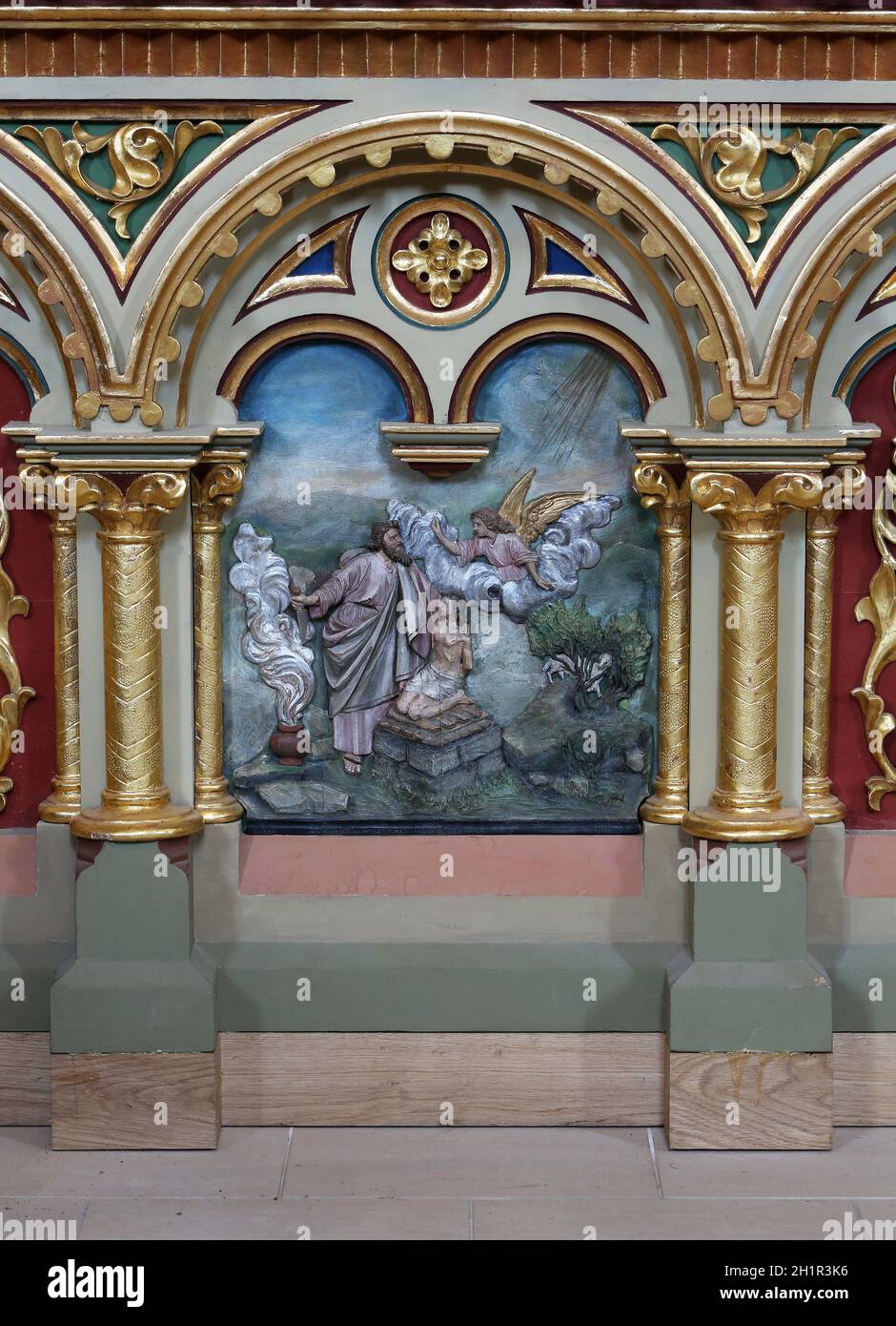 Abrahams Opfer Isaaks Altarbild auf dem Altar des Heiligen Herzen Jesu ...