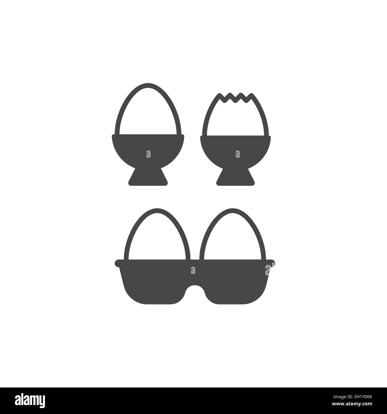 Eggs in carton Stock-Vektorgrafiken kaufen - Alamy