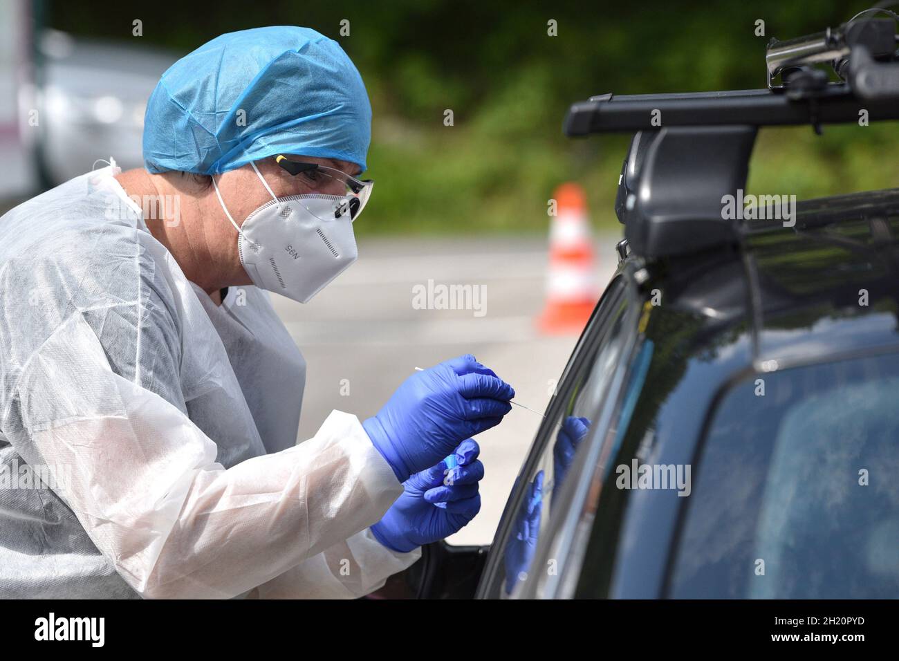 Corona Virus Teststation Stockfotos und -bilder Kaufen - Alamy