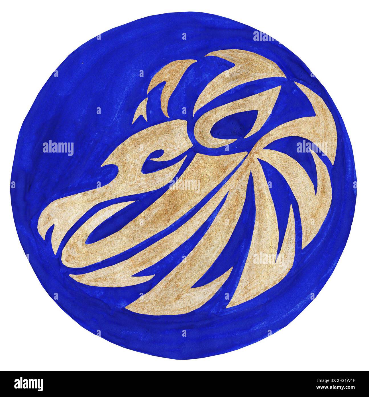 Sternzeichen Des Löwen. Aquarell-Illustration.das Sternzeichen-Symbol ...