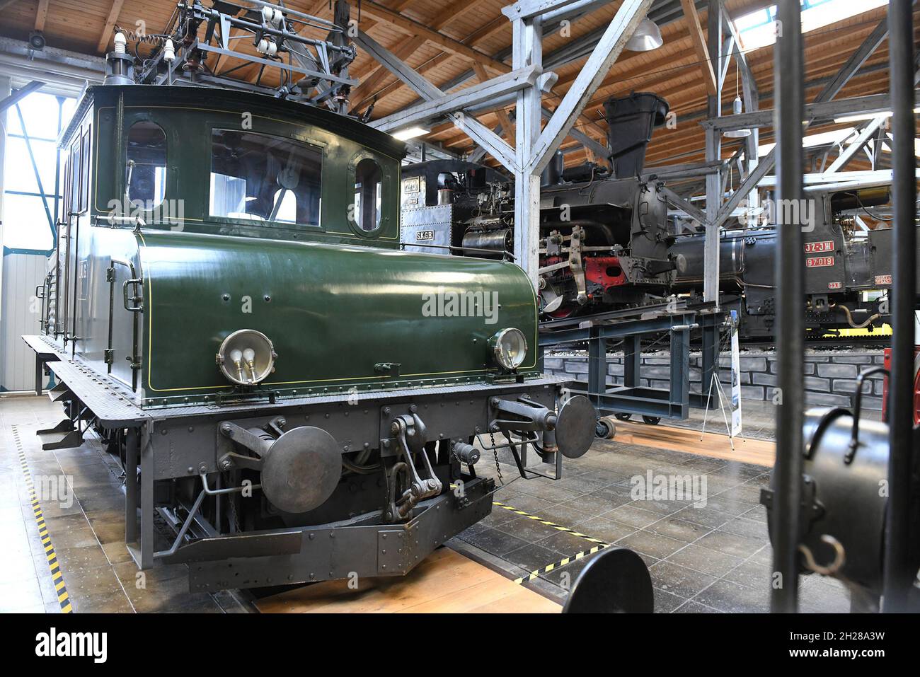Das Eisenbahnmuseum Lokwelt in Freilassing, Bayern, Deutschland, Europa ...