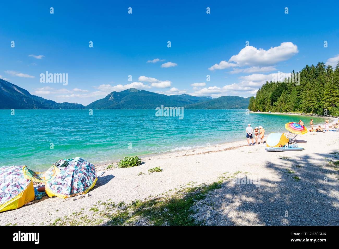 Kochel am See: Walchensee, Strand, Sonnenbaden in Oberbayern ...