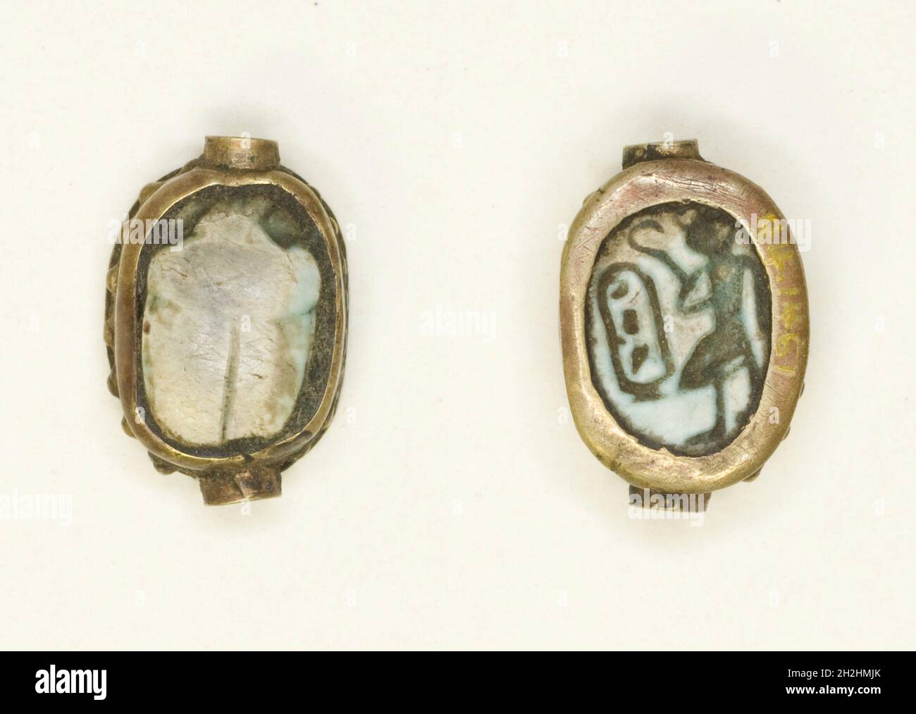 Scarab: Kartusche und stehender König, Ägypten, Neues Königreich ...