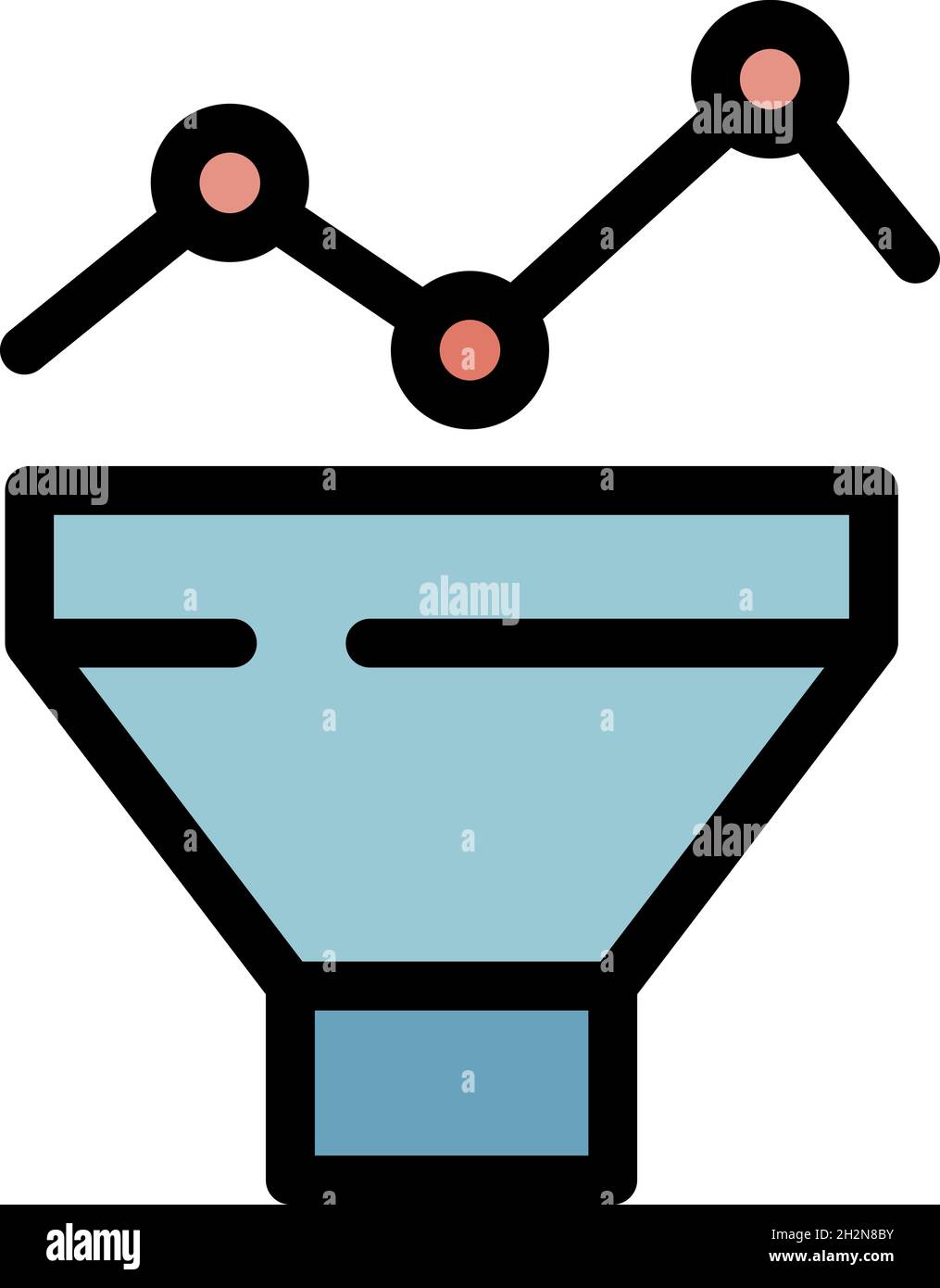 Symbol für den Trichter des Diagrammdiagramms. Kontur Diagramm Diagramm ...