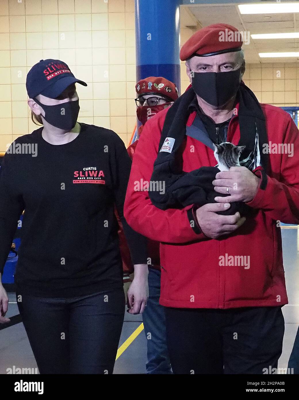 New York, New York, USA. Oktober 2021. Der Bürgermeisterkandidat Curtis ...