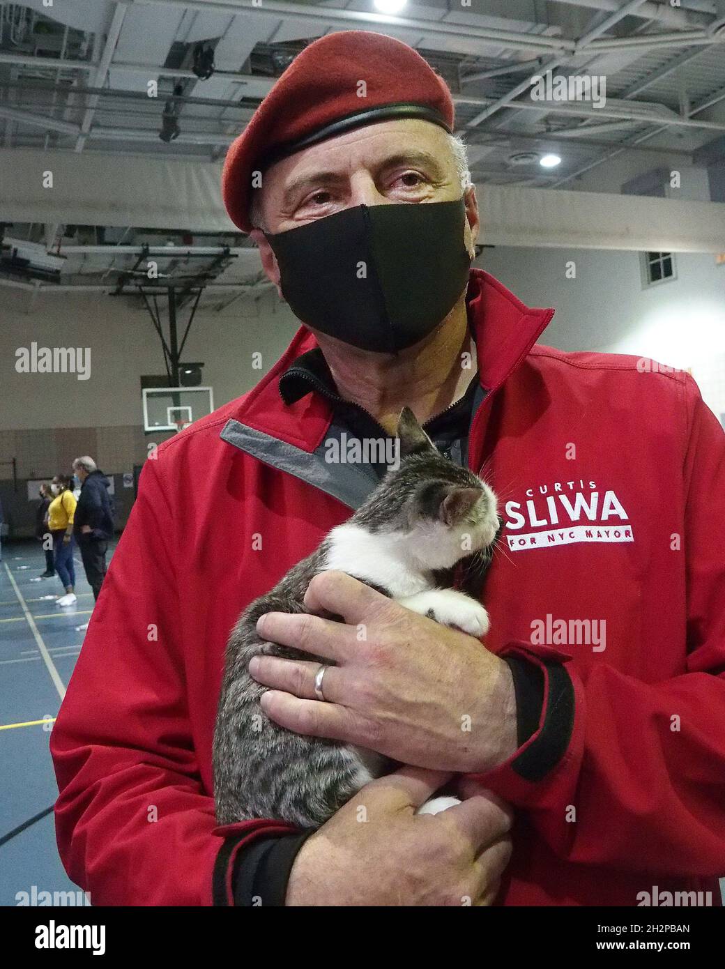 New York, New York, USA. Oktober 2021. Der Bürgermeisterkandidat Curtis ...