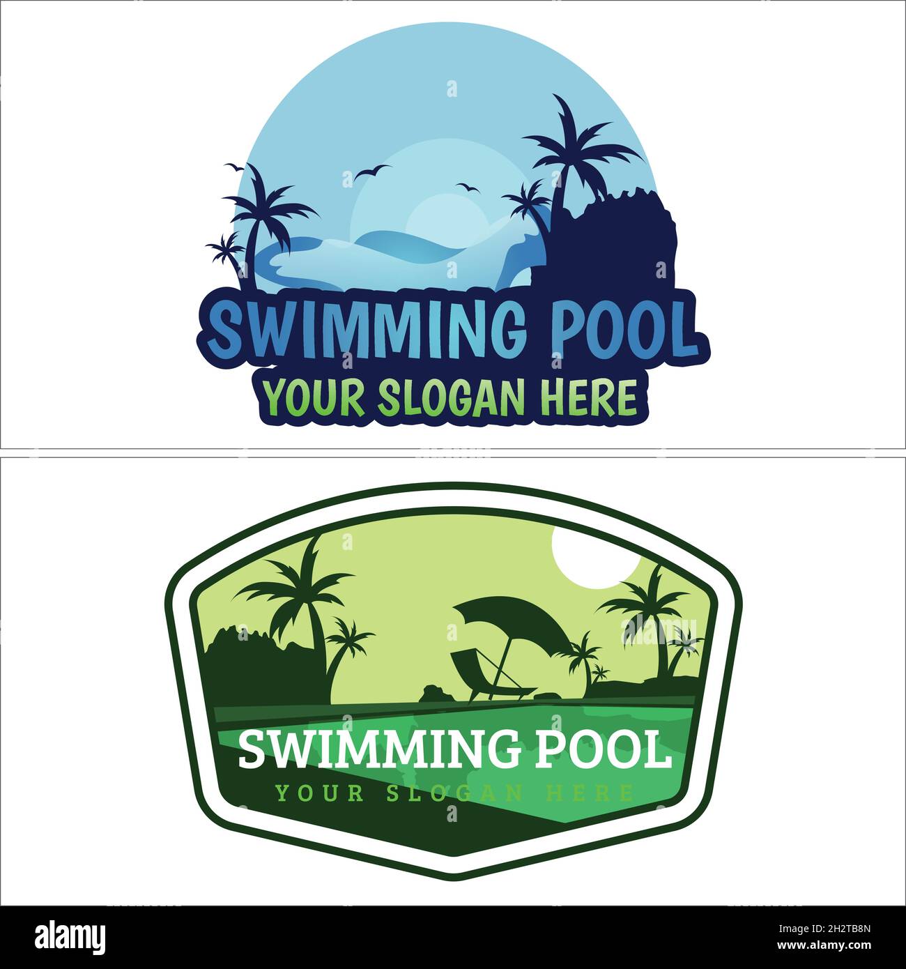 Pool logo Stock-Vektorgrafiken kaufen - Alamy