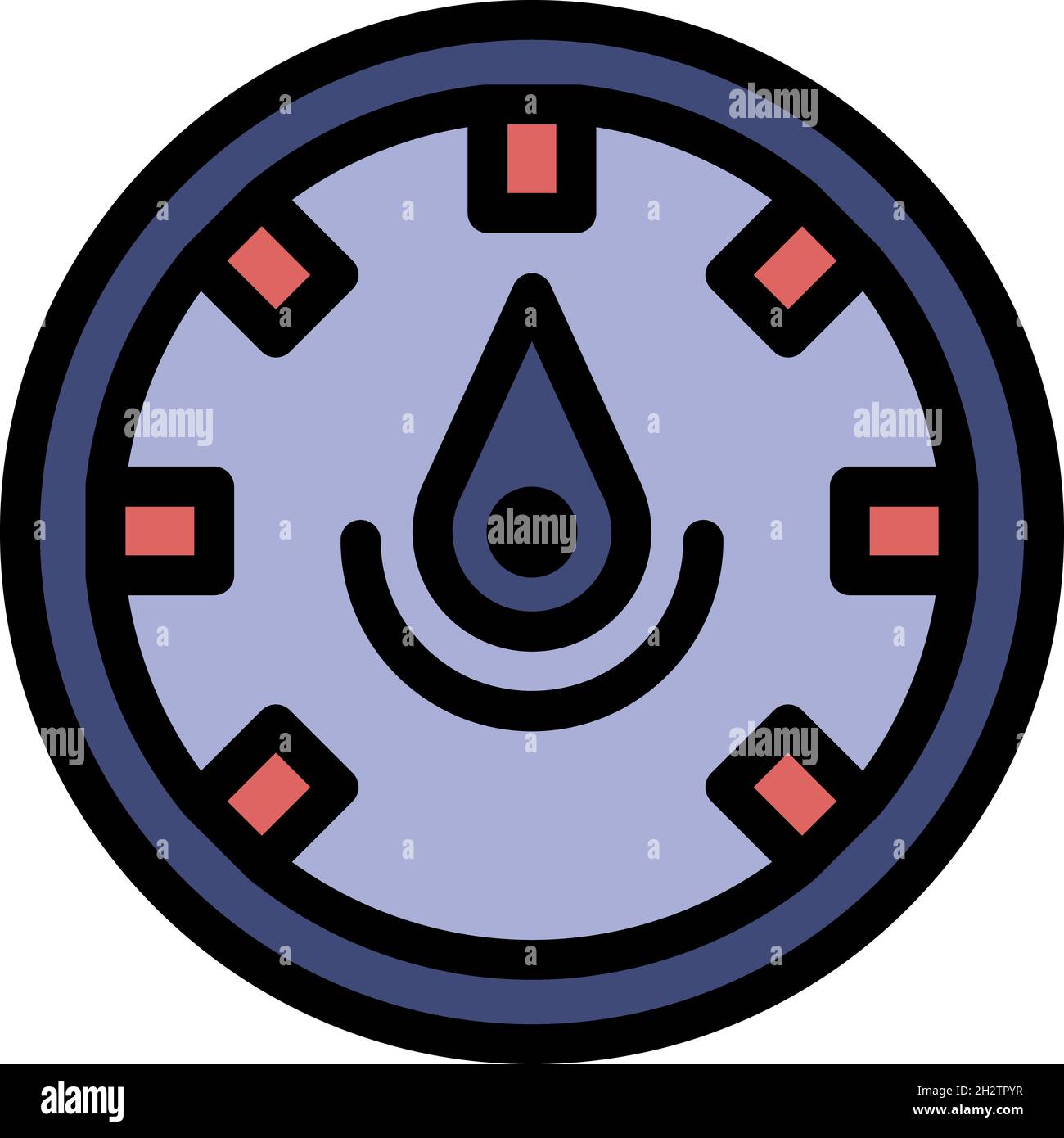 Cooles Barometer-Symbol. Umriss cool Barometer Vektor Symbol Farbe ...