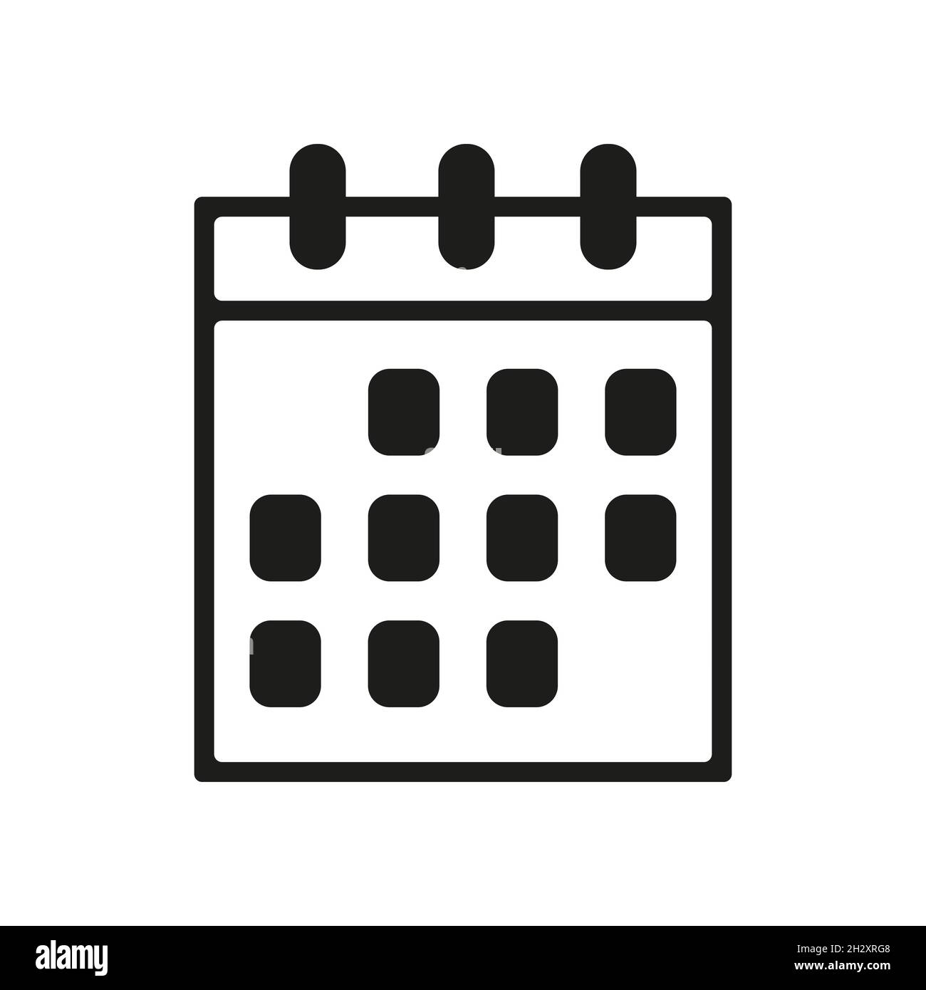 Flache Symbol Kalender. Kalender an der Wand. Vector Illustration Stock ...