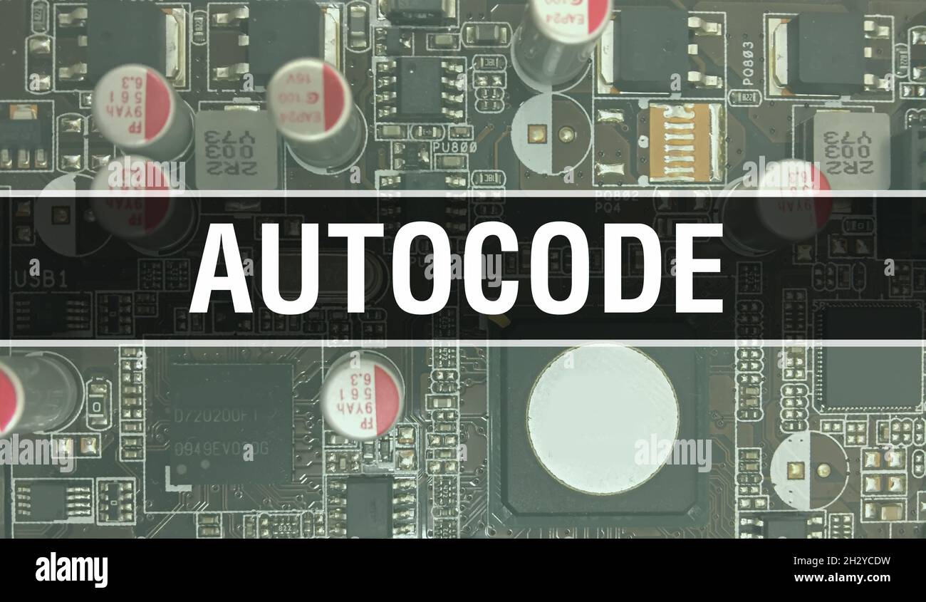 Autokodierung mit Technologie Hauptplatine Digital. Autocode und ...