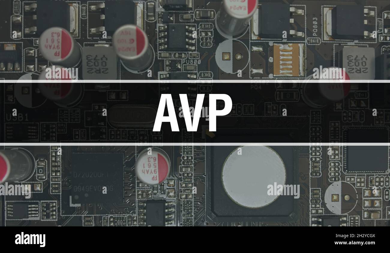 AVP mit Technologie Motherboard Digital. AVP und Computer Circuit Board ...