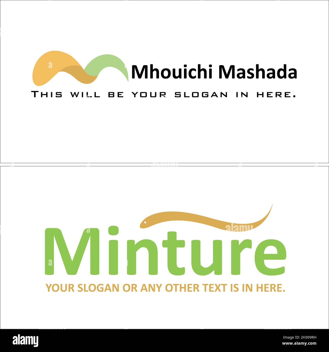 Modernes Business Branding Schriftzug Wurm Logo Design Stock ...