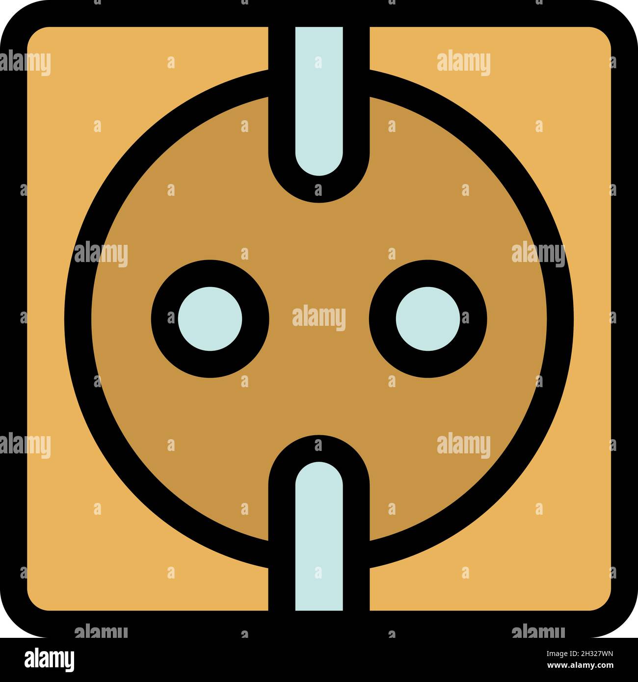 Symbol für die Steckdose. Kontur elektrische Steckdose Vektor Symbol ...