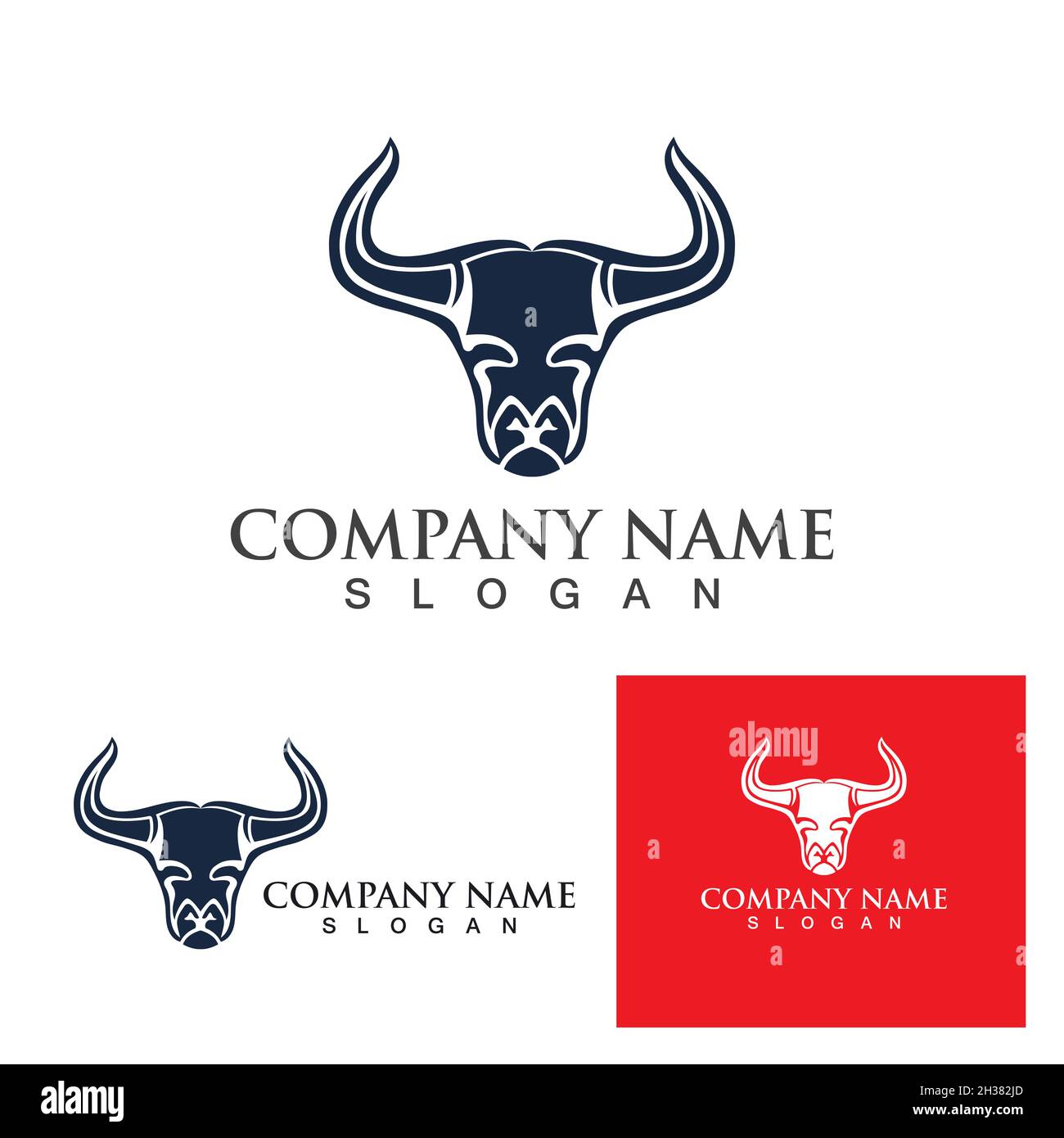 Stier-Logo und Symbolvektor eps Stock-Vektorgrafik - Alamy