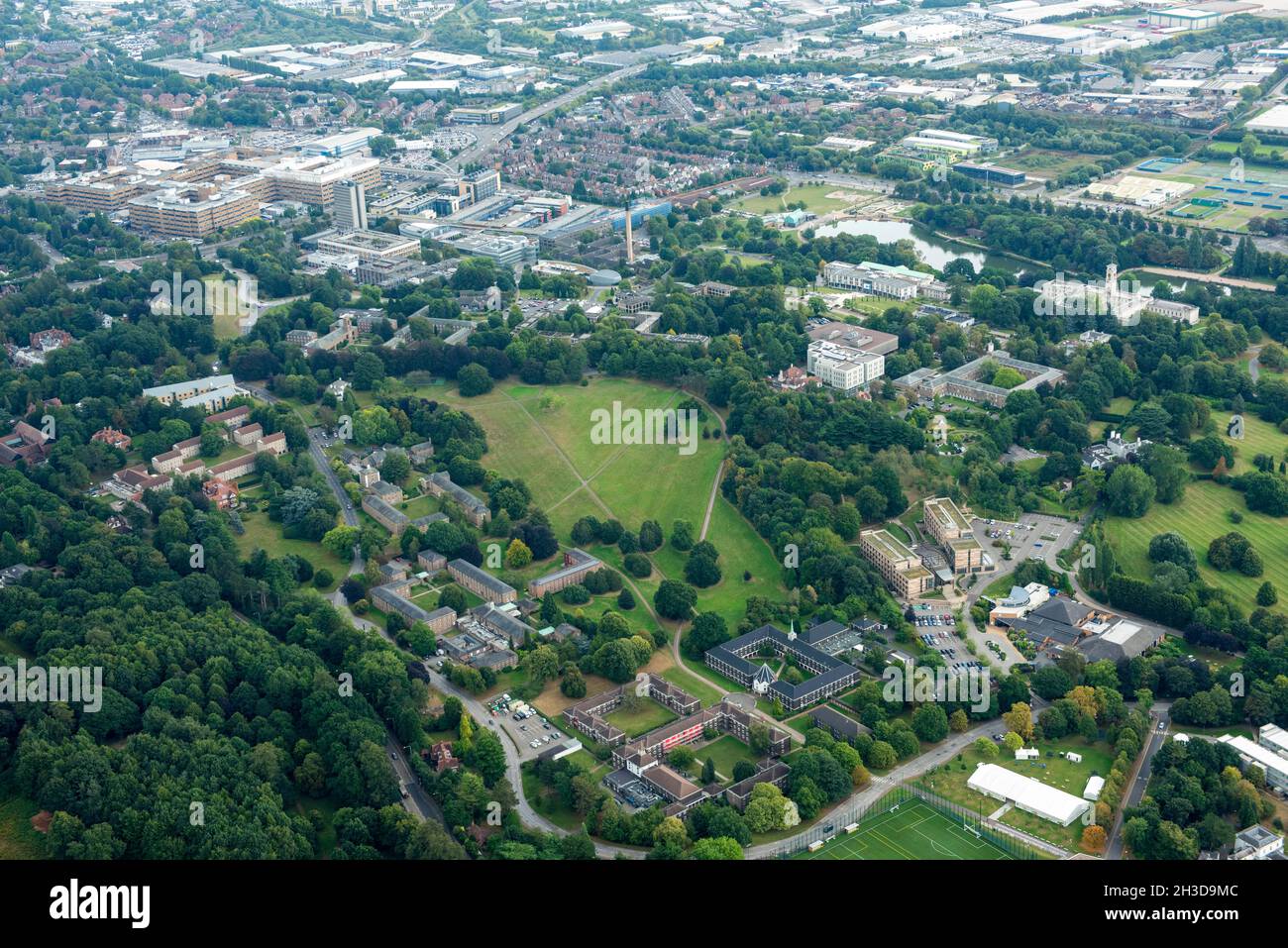 Luftaufnahme von Highfields Park und University Park Campus in ...