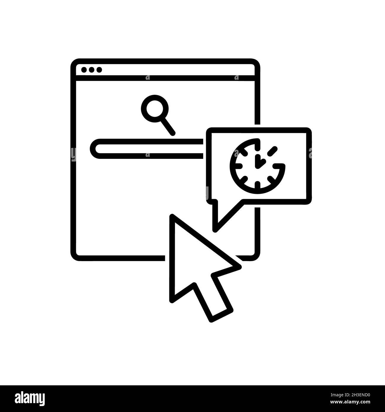 Symbol „Suchen“. Flaches Piktogramm für Web. Linienhub. Einfaches ...