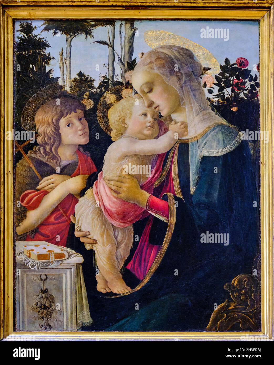 Frankreich, Paris, Louvre Museum, die Jungfrau Maria und das Jesuskind mit dem jungen Heiligen ...