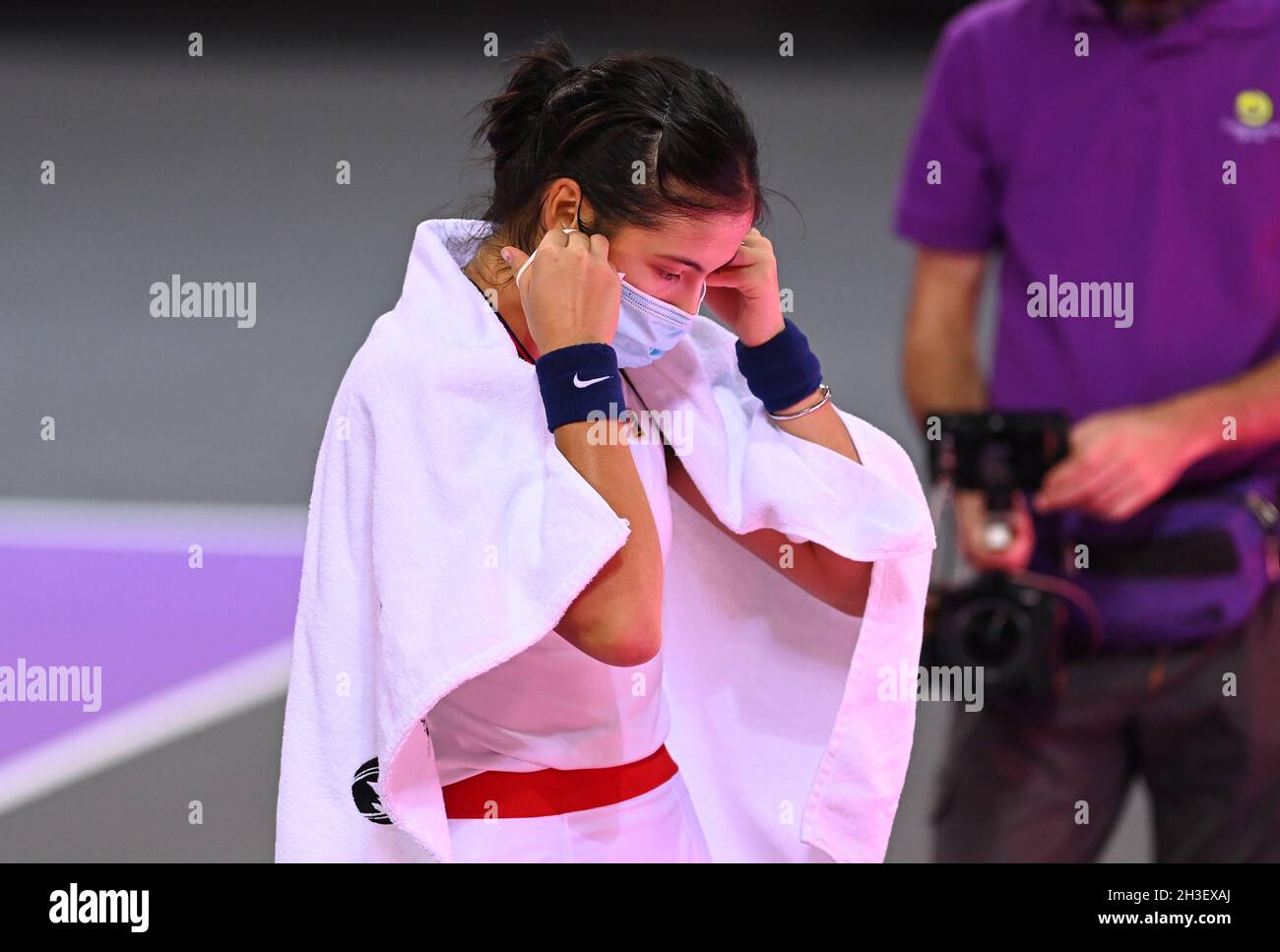 Die Großbritanniens Emma Raducanu gewann ihr zweites Einzelspiel gegen ...