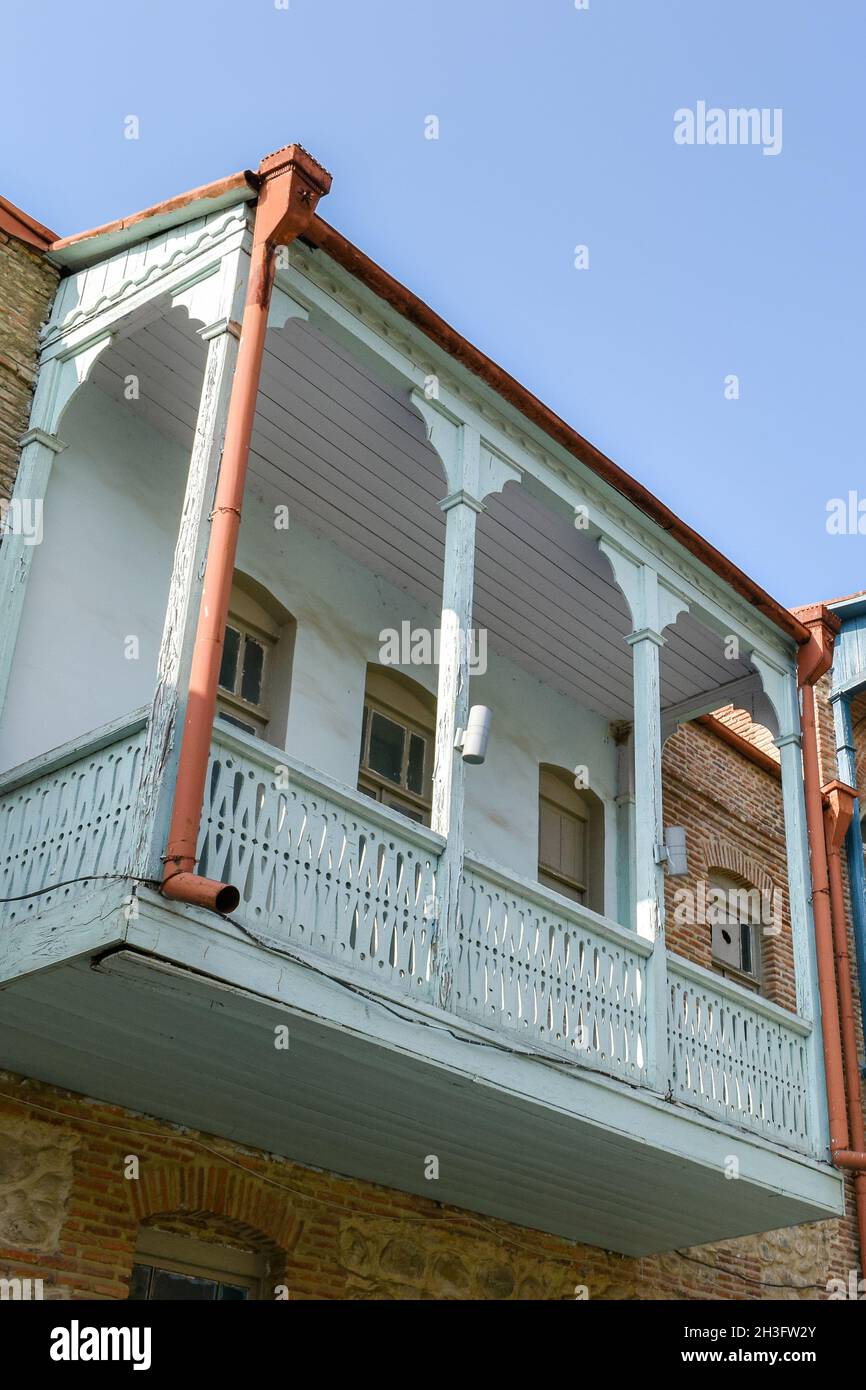 Historische Gebäude in Sighnaghi, Kacheti, Georgia. Traditionelle ...