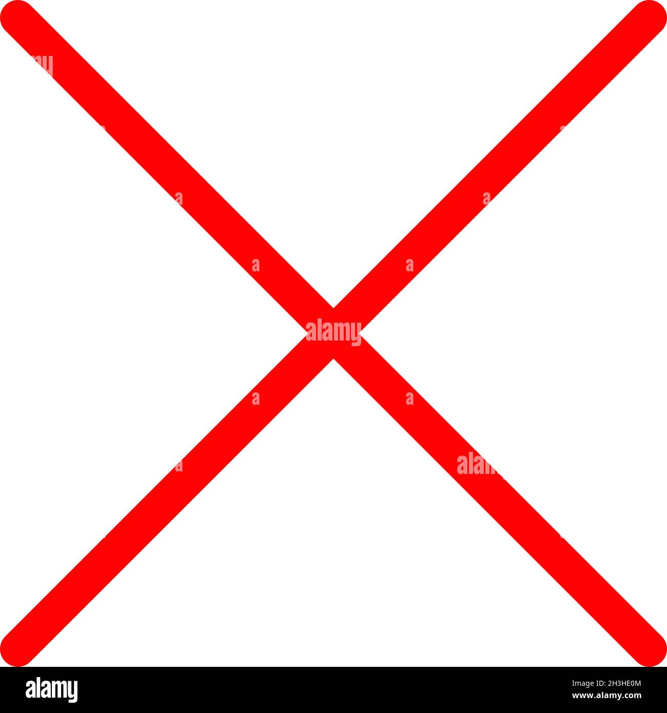 Rotes X als Einschränkung, Verbot, Barriere, Fehlersymbol – Stock ...