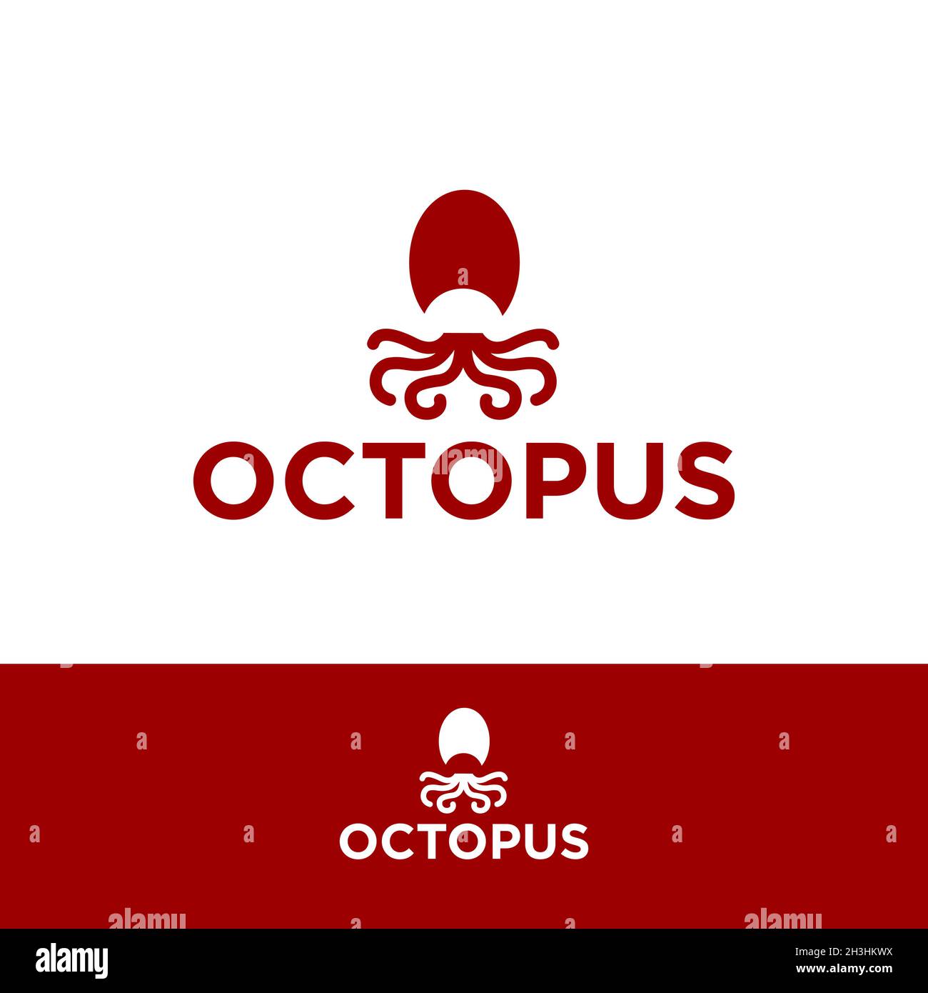Abstrakter Vektor Octopus Symbol Design Element. Octopus Silhouette ...