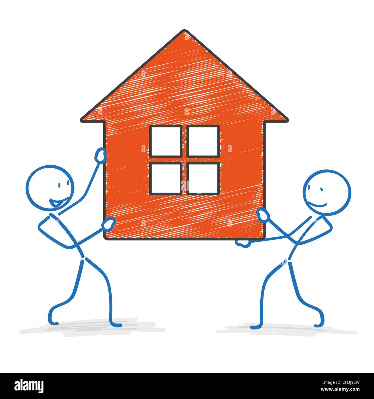 Stickman home -Fotos und -Bildmaterial in hoher Auflösung – Alamy