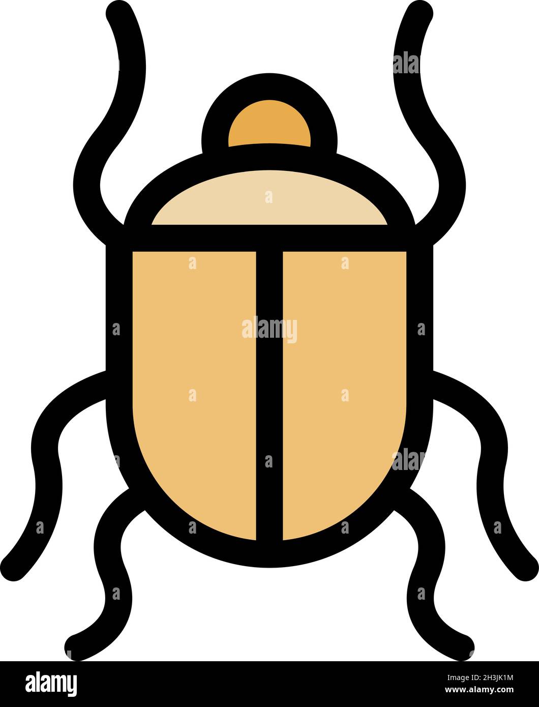 Symbol des wilden Skarabäus. Kontur wild scarabäus Käfer Vektor-Symbol ...