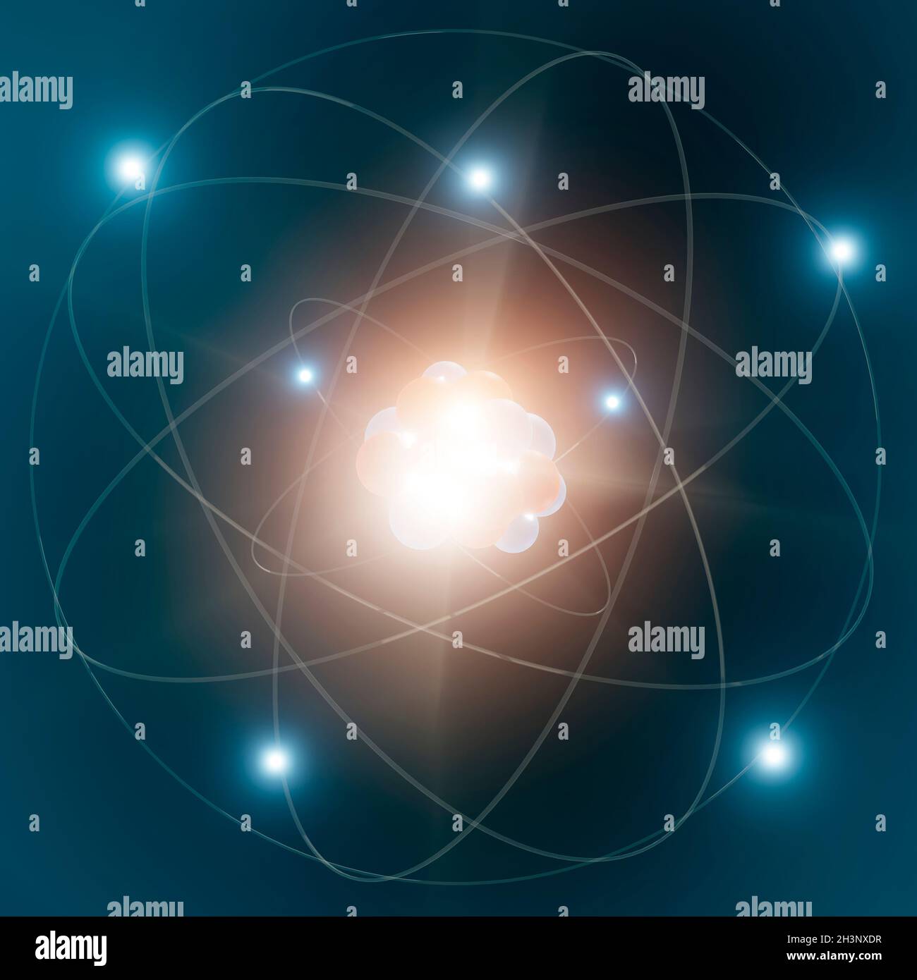 Radioaktiver Zerfall, Illustration Stockfotografie - Alamy