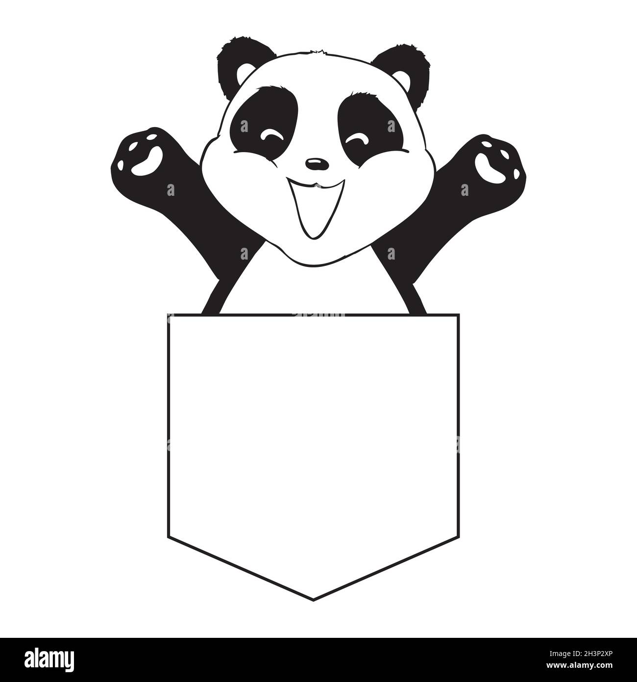 Einfache Panda Skizze