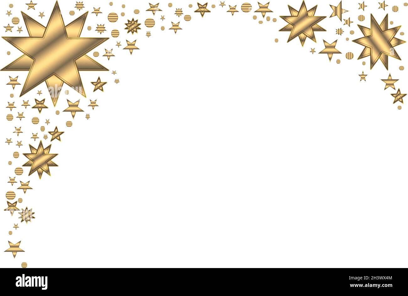 Gold sterne auf weißem hintergrund -Fotos und -Bildmaterial in hoher ...