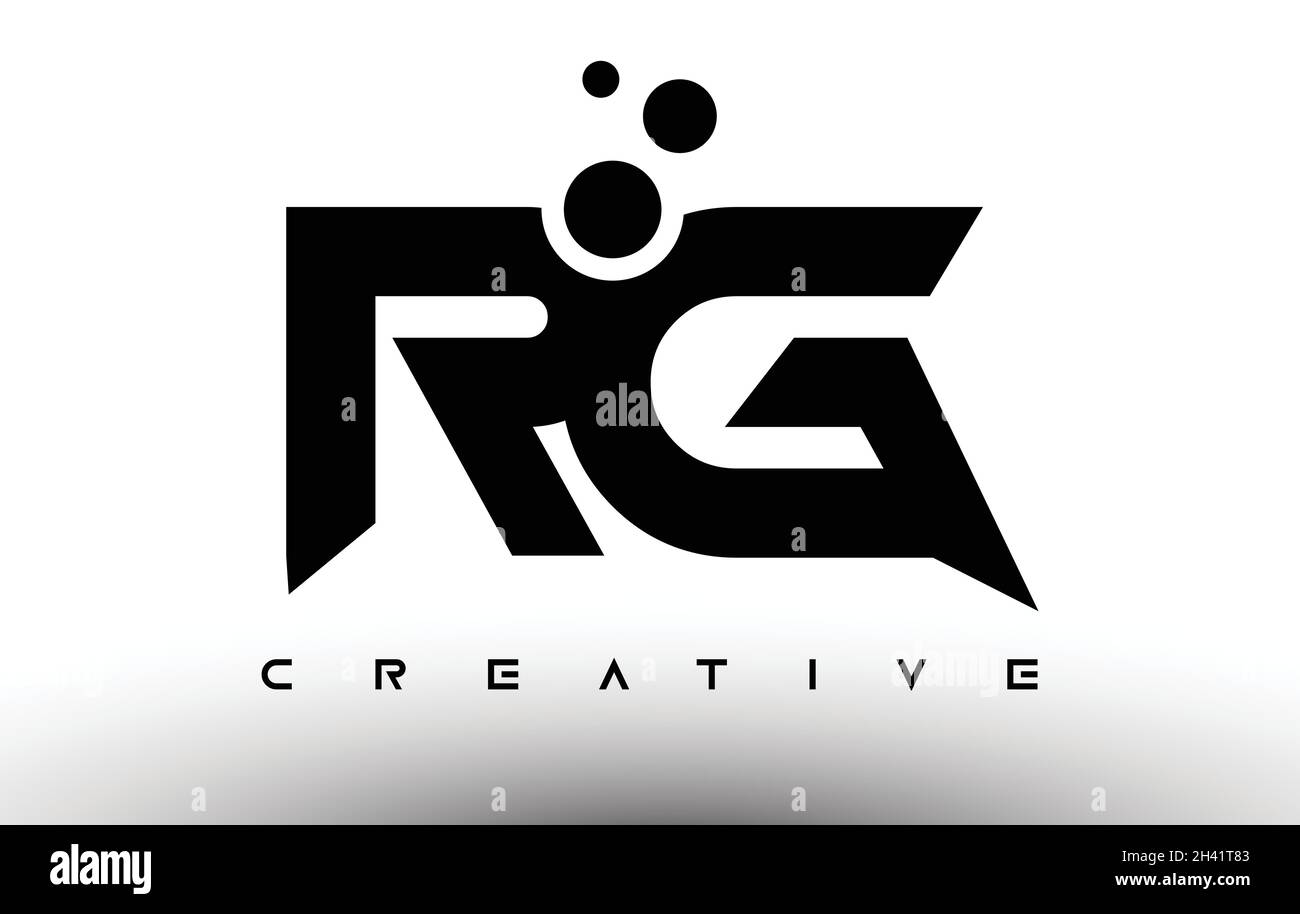 RG Elegantes Logo-Design mit Buchstaben. RG-Buchstabensymbol mit ...