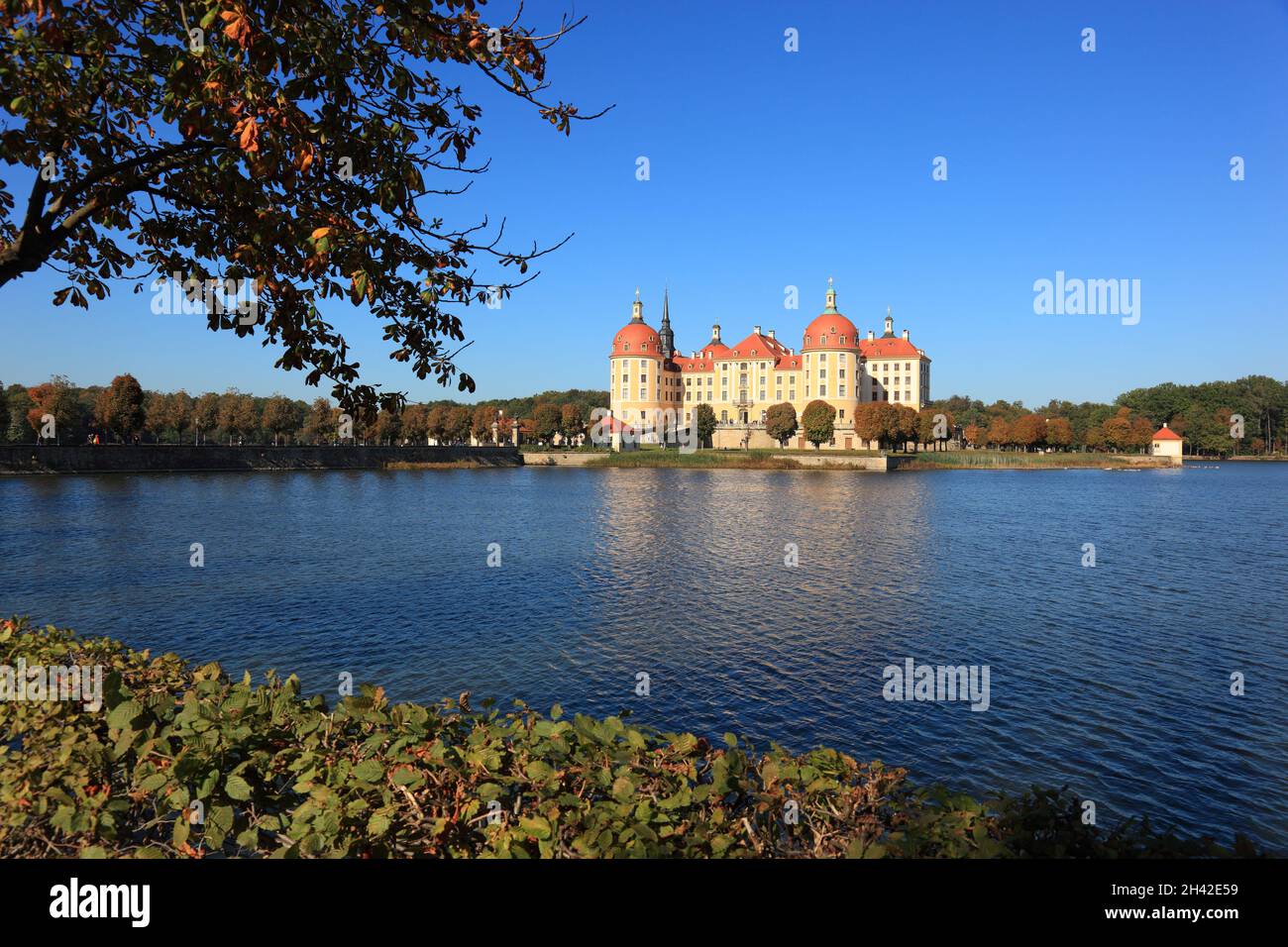 Schloss Moritzburg, nahe Dresden, Sachsen, Deutschland / Schloss ...